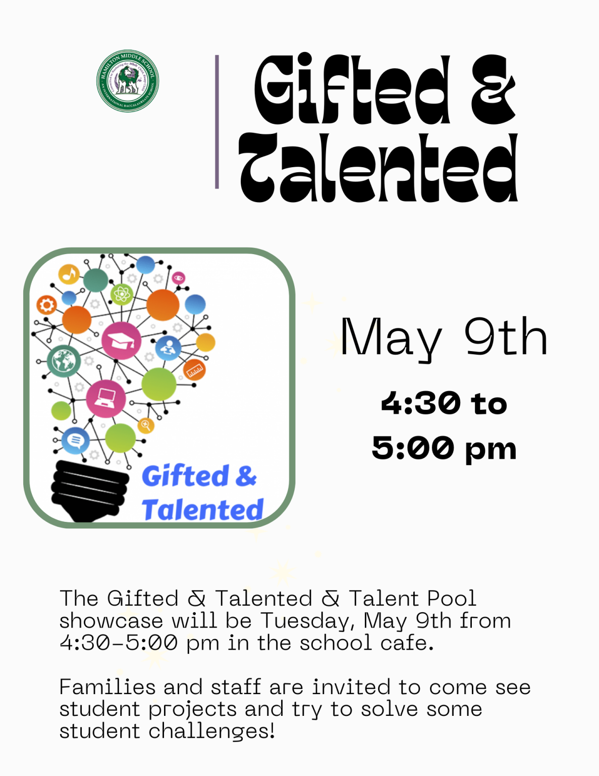 Hamilton Middle School » Gifted & Talented & Talent Pool Showcase ...